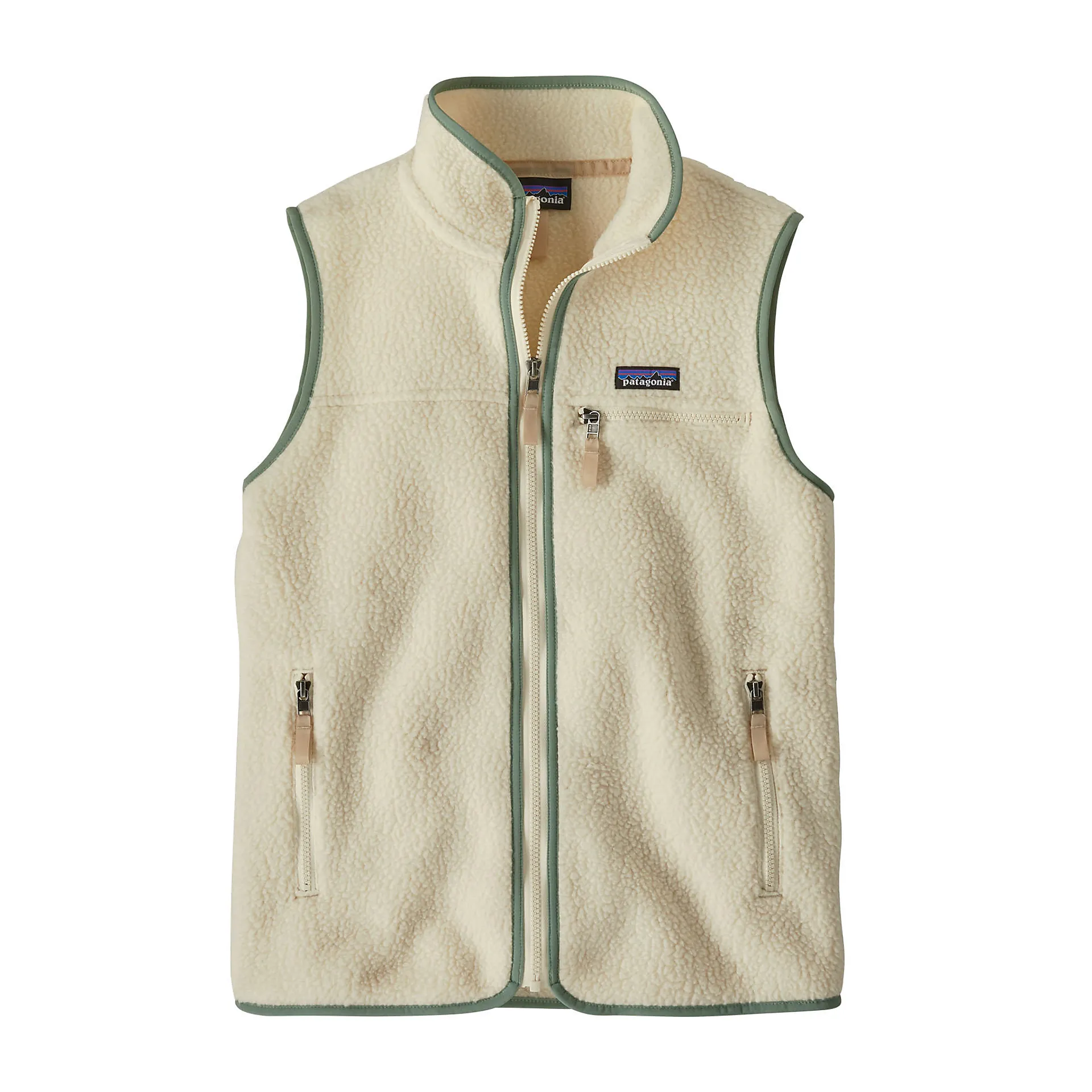 PATAGONIA Retro Fleece Vest Dame Natural w/Ellwood Green Dame | Sport1.no