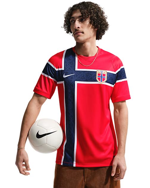 NIKE NORGE Mens Stadium Home Jersey 2026 CHILE RED/CHILE RED/WHITE ...