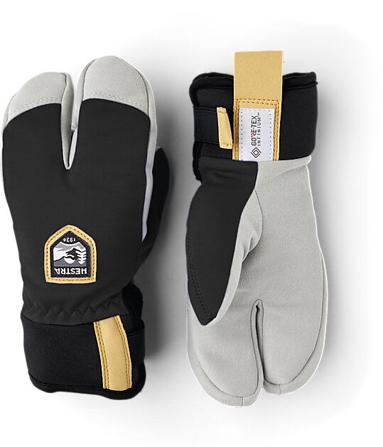 HESTRA Wool Terry Jr Splitt Mitt Black Junior | Sport1.no