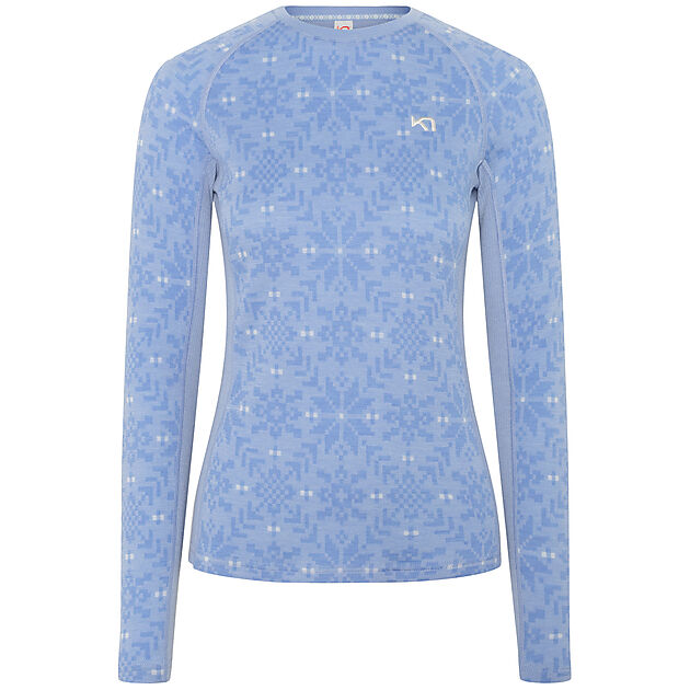 KARI TRAA EDITH LONG SLEEVE PASTEL LIGHT BLUE Dame | Intersport.no