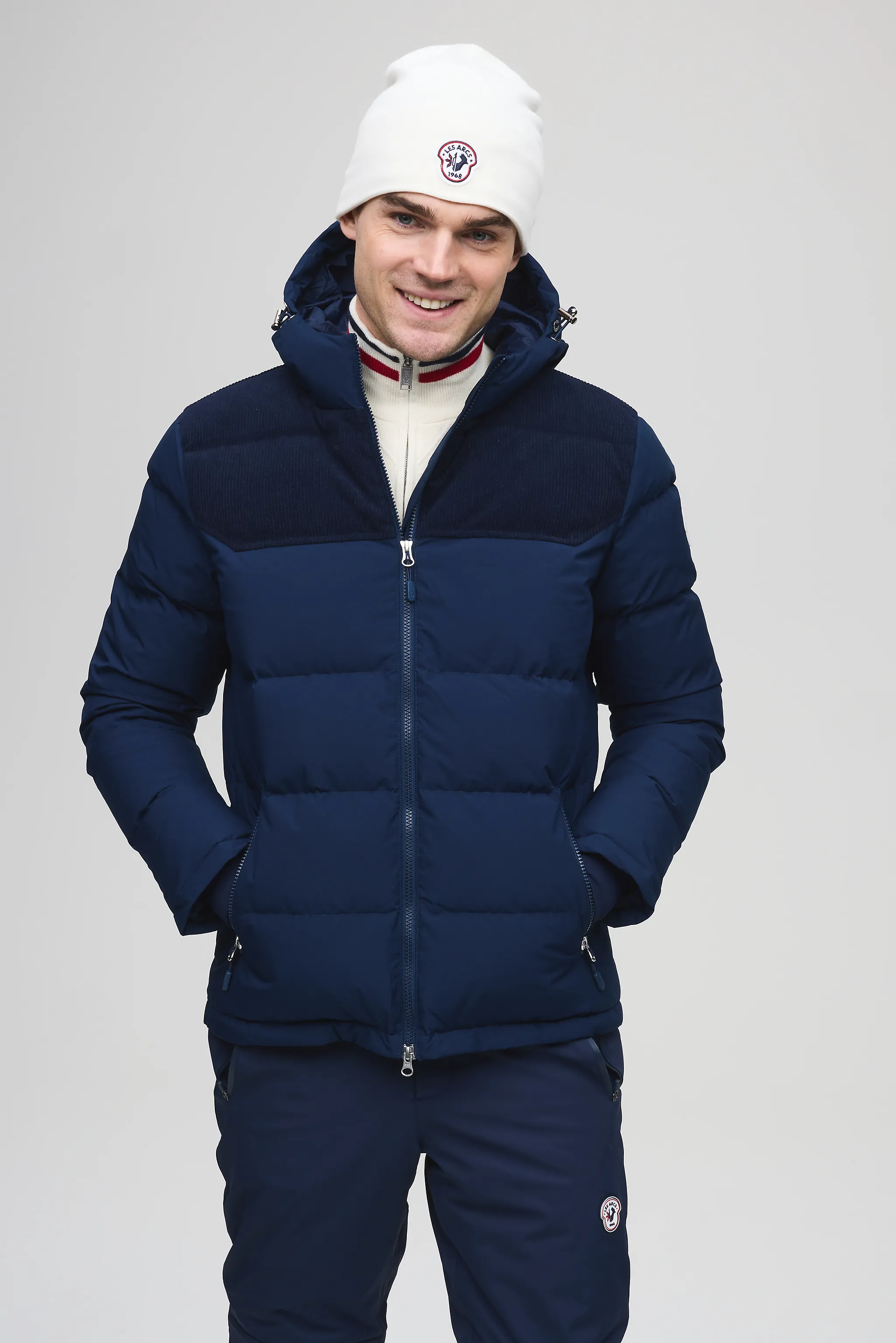 LES ARCS Albert cord jacket 001/navy Herre | Sport1.no