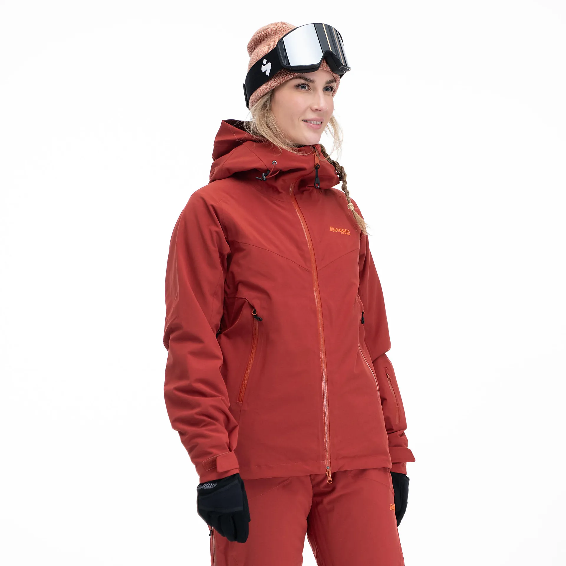 BERGANS OF NORWAY Oppdal fôret skalljakke dame Chianti Red Dame | Sport1.no