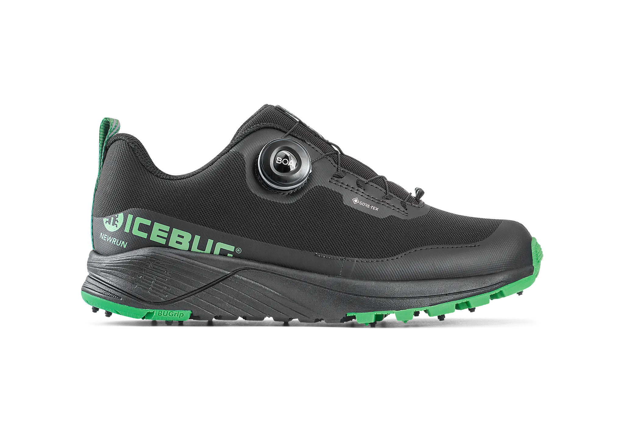 ICEBUG NewRun BUGrip® GTX piggsko dame Black/Grass Dame | Intersport.no