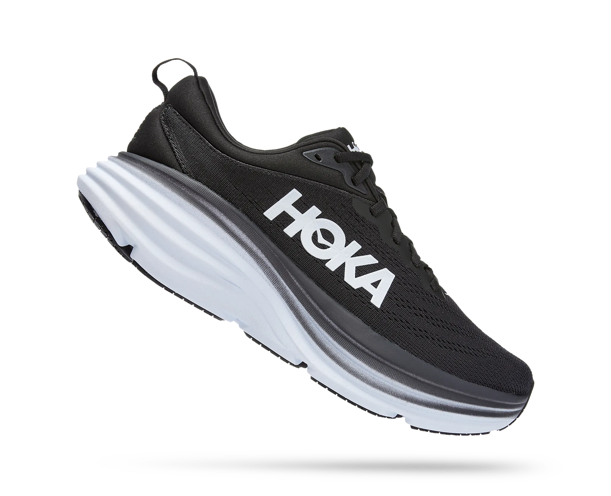 HOKA M BONDI 8 WIDE BWHT/BLACK / WHITE Herre | Sport1.no
