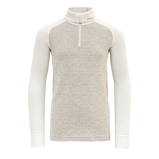 DEVOLD DUO ACTIVE MERINO ZIP NECK JR RAW WHITE Junior | Sport1.no