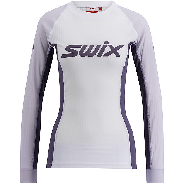 SWIX RaceX Classic Long Sleeve W Bright White/ Dusty purple Dame ...