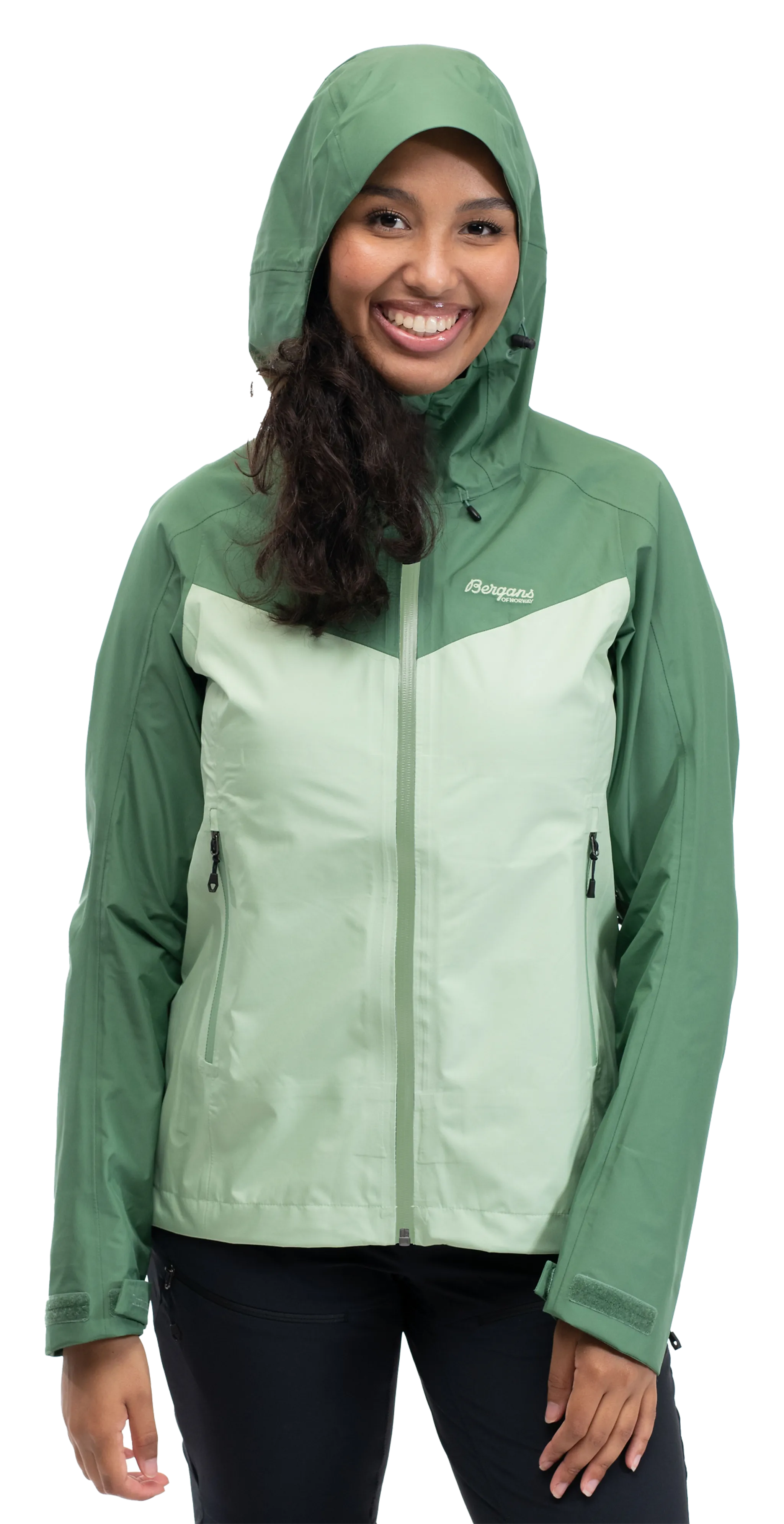 BERGANS OF NORWAY Skar Light 3L skalljakke dame Light Jade Green/Dark ...