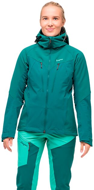 BERGANS OF NORWAY Tind Softshell Jacket Women Malachite Green Dame ...