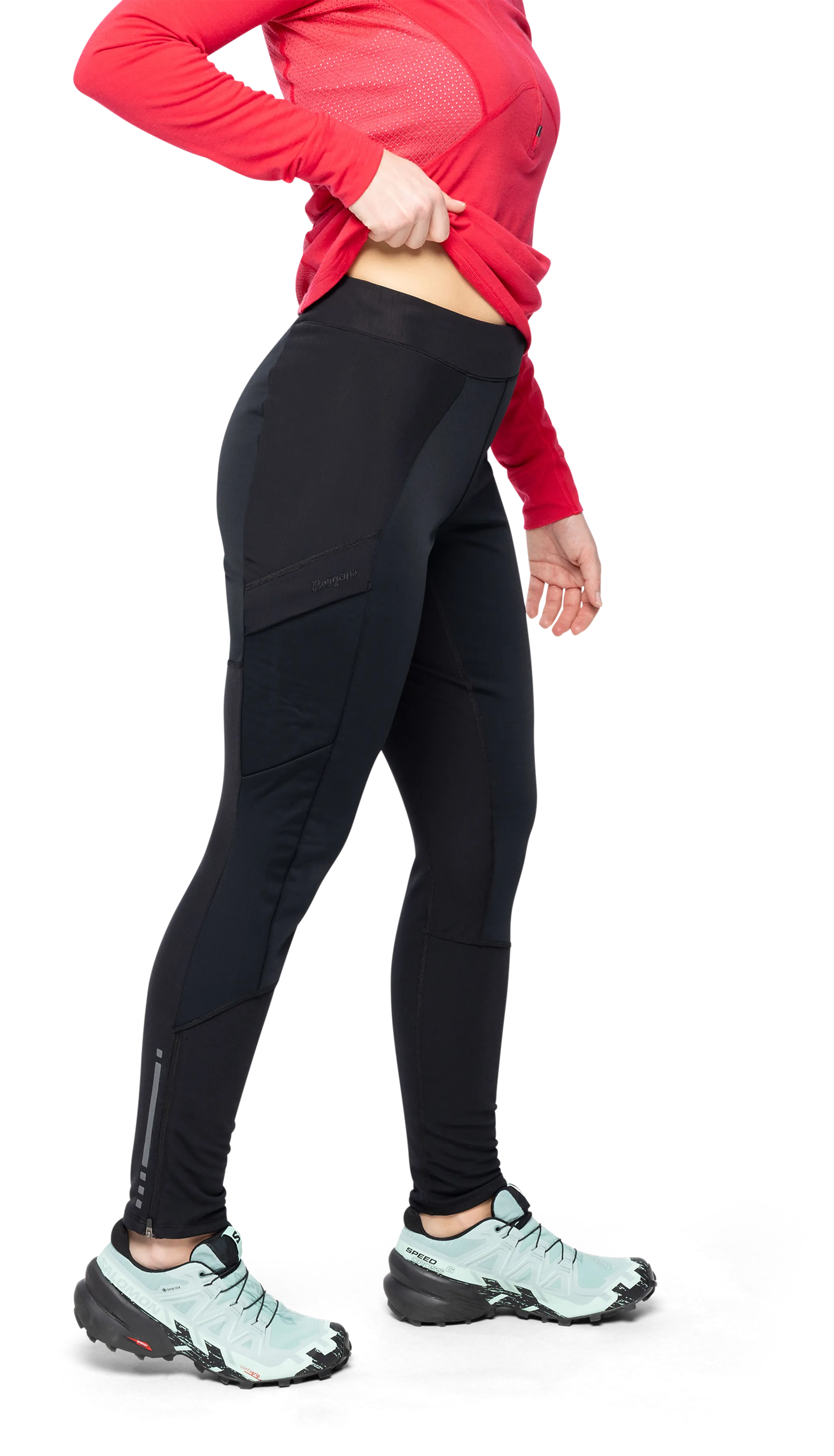 BERGANS OF NORWAY Fløyen Winter Tights Women Black Dame | Sport1.no