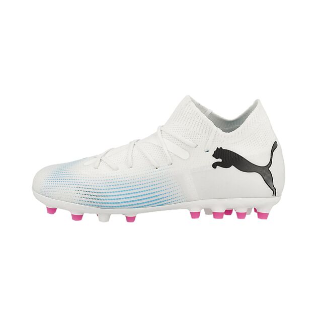 PUMA FUTURE 7 MATCH MG Jr PUMA White-PUMA Black-Poison Pink Barn ...