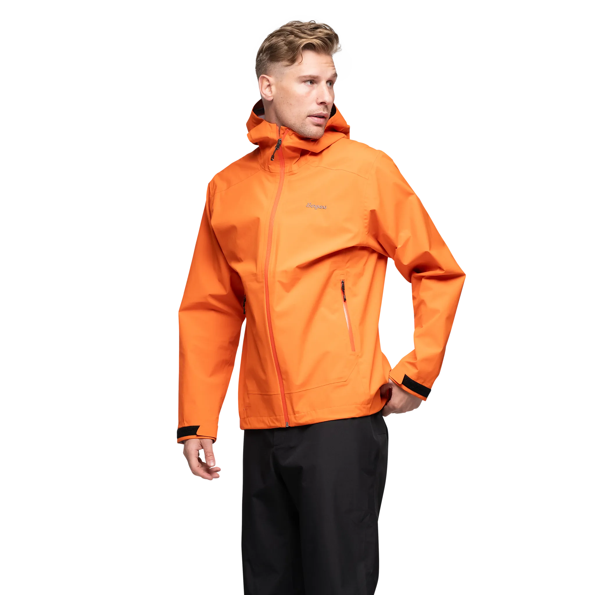 BERGANS OF NORWAY Essentials 3L Shell Jacket Men Alert Orange Herre ...