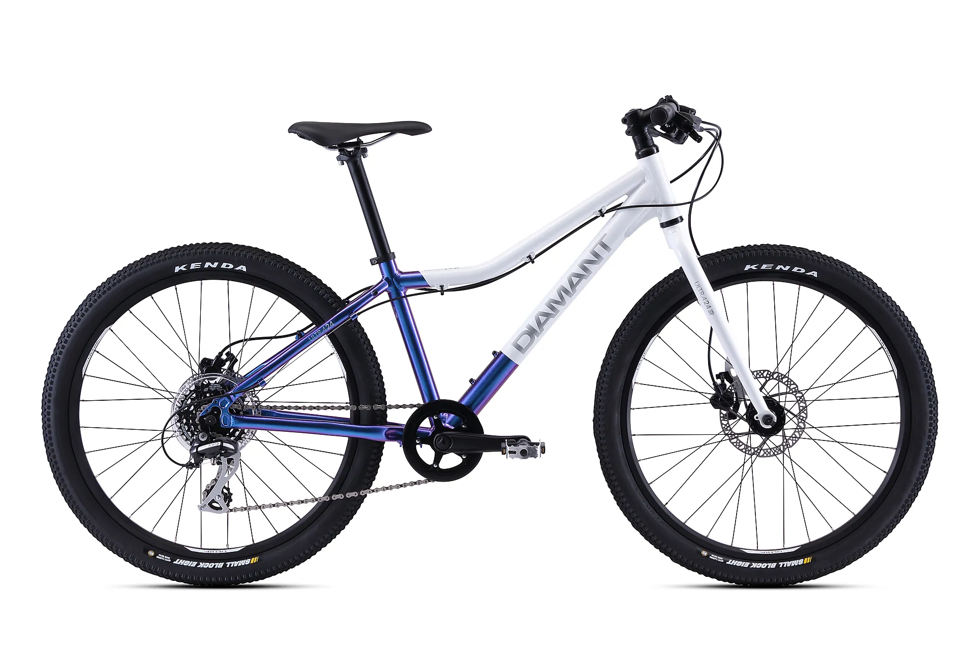 DIAMANT Ultra 24 Disc juniorsykkel White Cloud Gloss Barn | Intersport.no