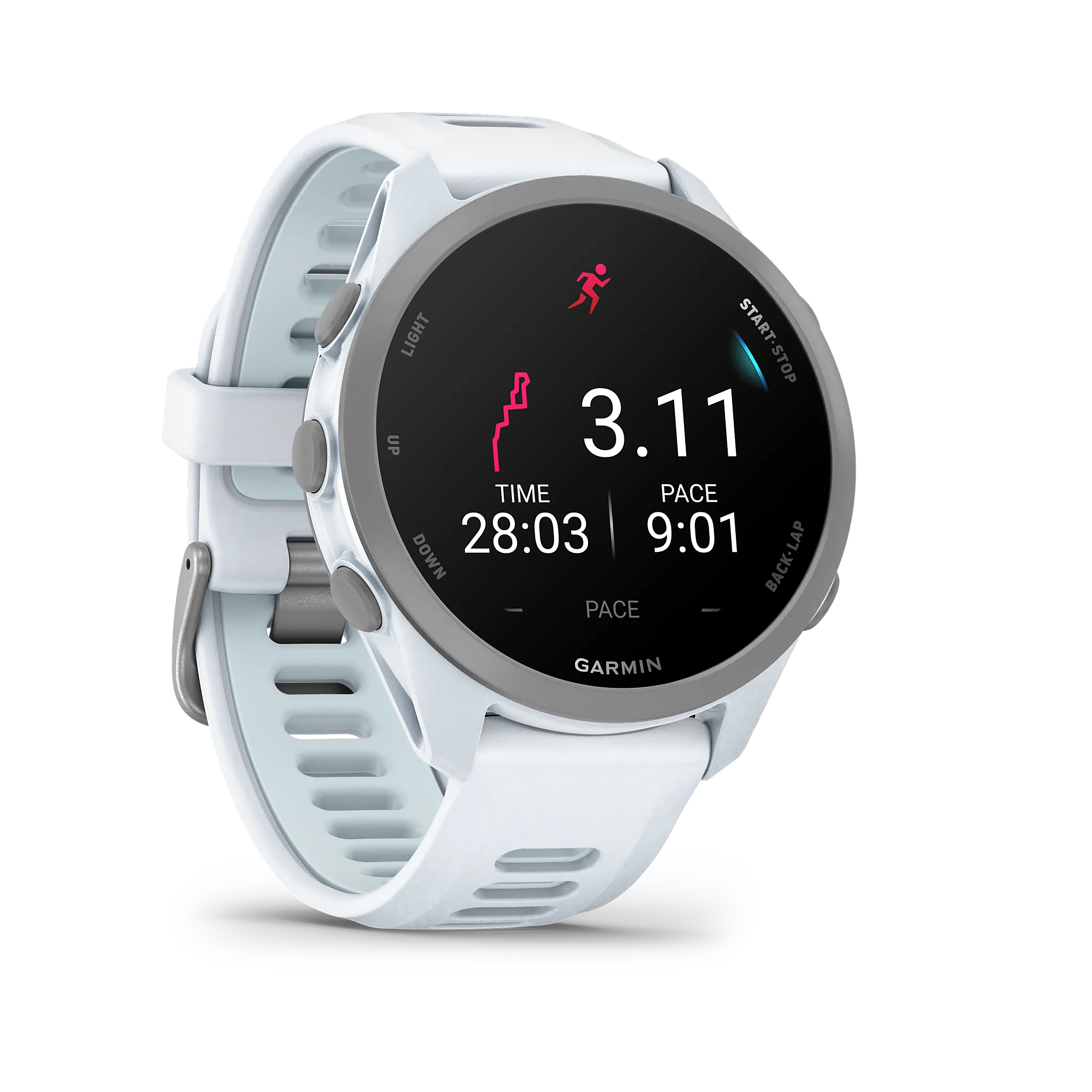 GARMIN Forerunner 170 Music, GPS-Smartklokke Whitestone/Cloud Blue Alle ...