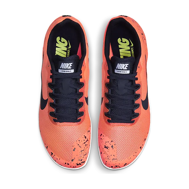 NIKE Zoom Rival D 10 BRIGHT MANGO/BLACKENED BLUE-PURPLE Unisex ...